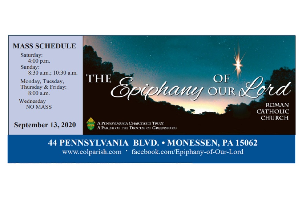 EPIPHANY OF OUR LORD CHURCH: Bulletins September 13 | PA Catholic Tribune