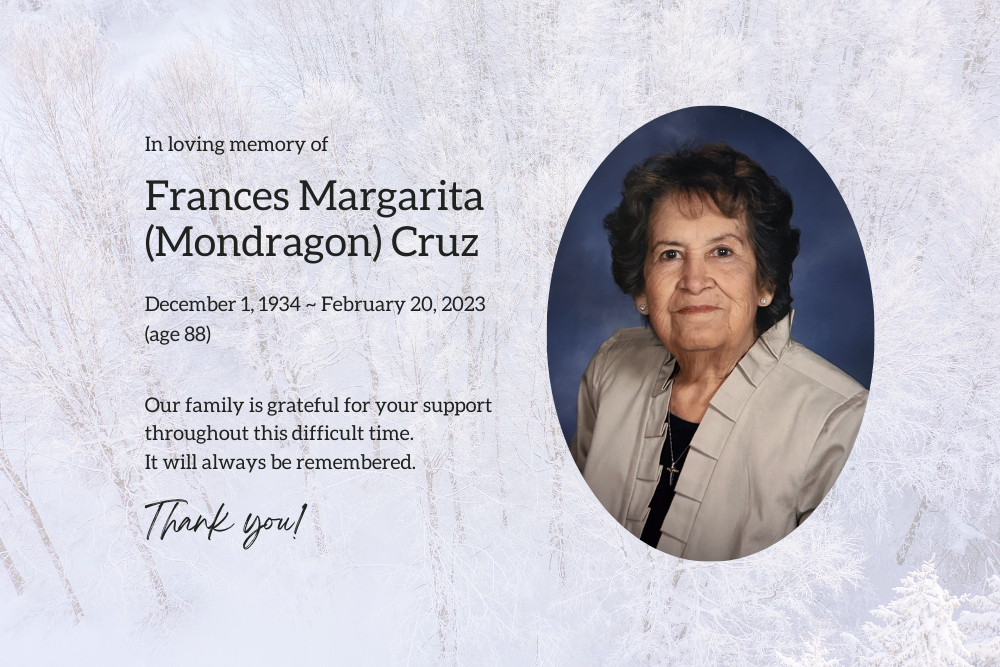 Frances Margarita (Mondragon) Cruz | New Mexico Sun